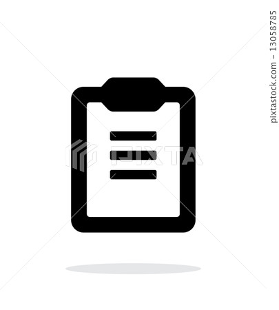 Clipboard with text simple icon on white... - Stock Illustration ...