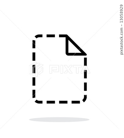 Missing file icon on white background. - Stock Illustration [13058929 ...