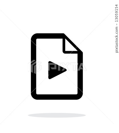 Media file icon on white background. - Stock Illustration [13059154 ...