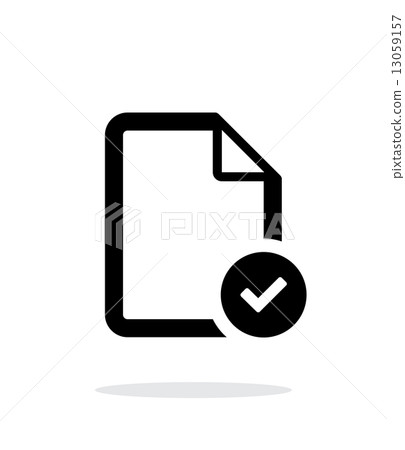 Check files icon on white background. - Stock Illustration [13059157 ...