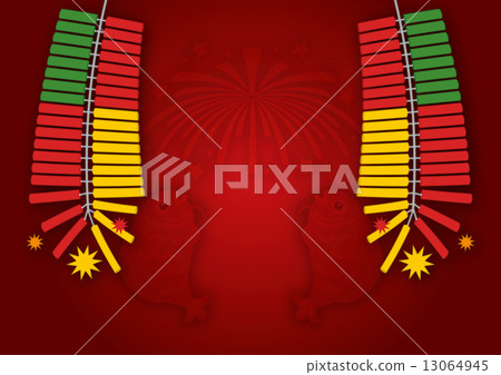 Spring Festival Firecrackers - Stock Illustration [13064945] - PIXTA