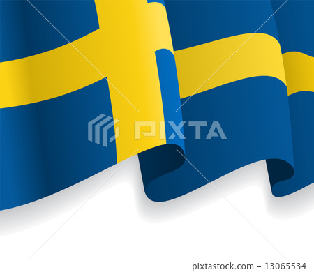 Background with waving Swedish Flag. Vector - Stock Illustration ...