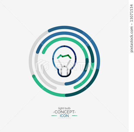 Light bulb minimal design logo - Stock Illustration [13071534] - PIXTA