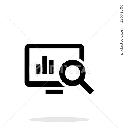 Search chart icon on white background.-插圖素材 [13072300] - PIXTA圖庫