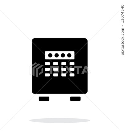 Electronic safe icon on white background. - Stock Illustration ...