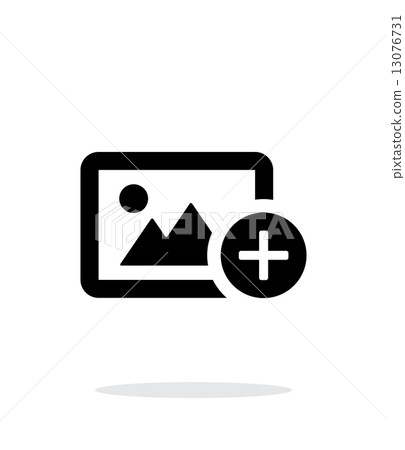 Add photo icon on white background. - Stock Illustration [13076731] - PIXTA