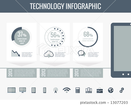 Technology Infographic Elements-插圖素材 [13077203] - PIXTA圖庫