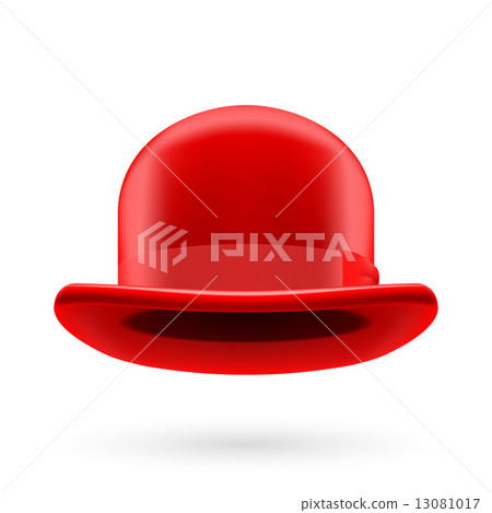 Red bowler hat - Stock Illustration [13081017] - PIXTA