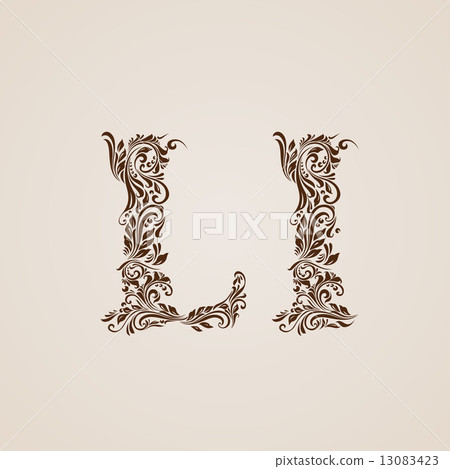 Decorated letter l - Stock Illustration [13083423] - PIXTA