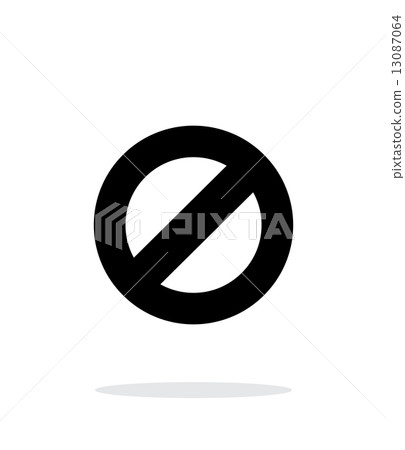 Prohibited icon on white background. - Stock Illustration [13087064 ...