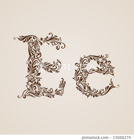 Decorated letter e - Stock Illustration [13088274] - PIXTA