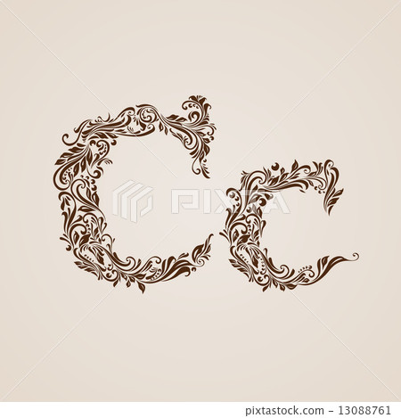 Decorated letter c - Stock Illustration [13088761] - PIXTA
