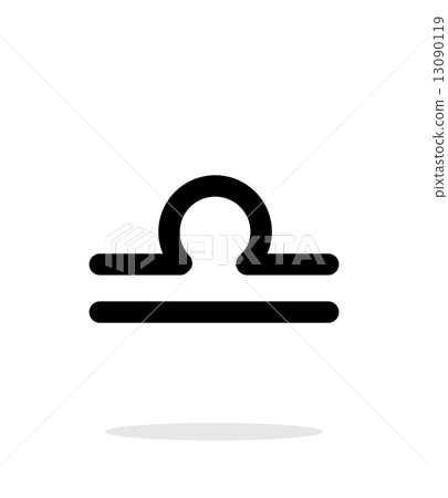 Libra zodiac icon on white background. - Stock Illustration [13090119 ...