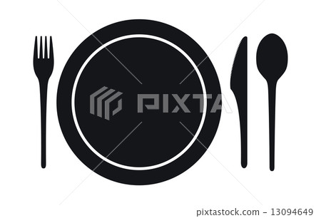 Disposable Tableware Icon, Vector Illustration - Stock Illustration ...