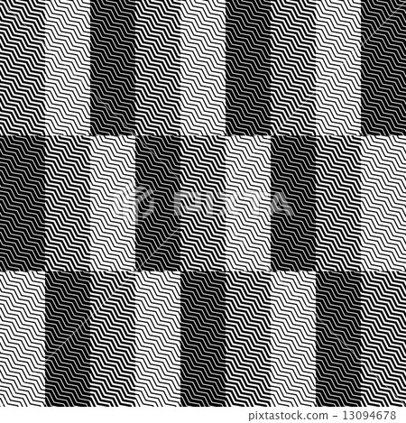Op Art Design, Zig Zag Checkered Vector... - Stock Illustration ...