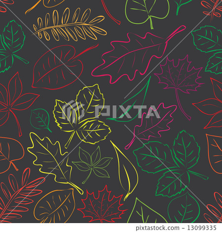 simple autumn leaf dark and color seamless... - Stock Illustration ...