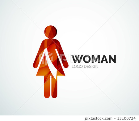 Color abstract logo woman icon - Stock Illustration [13100724] - PIXTA