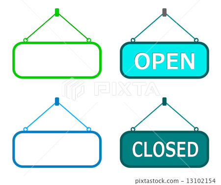 OPEN and CLOSED tags - Stock Illustration [13102154] - PIXTA