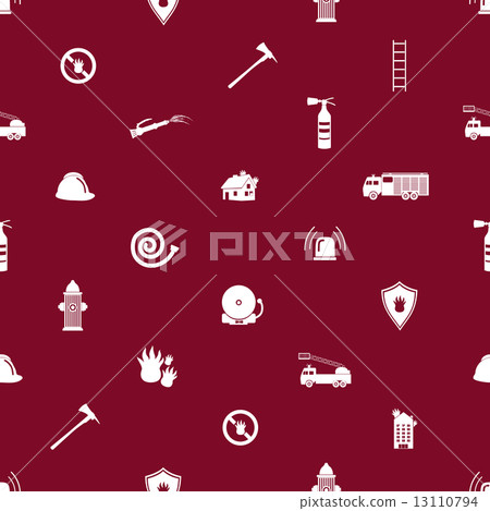 fire brigade red and white seamless pattern eps10 - Stock Illustration ...