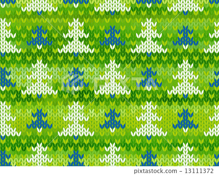 Vector seamless knitted pattern with trees - Stock Illustration ...