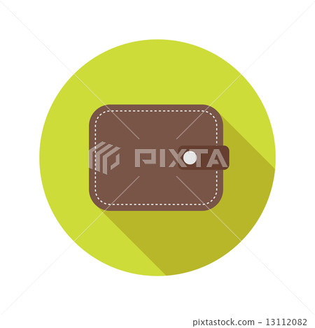 Vector flat modern round wallet icon - Stock Illustration [13112082 ...