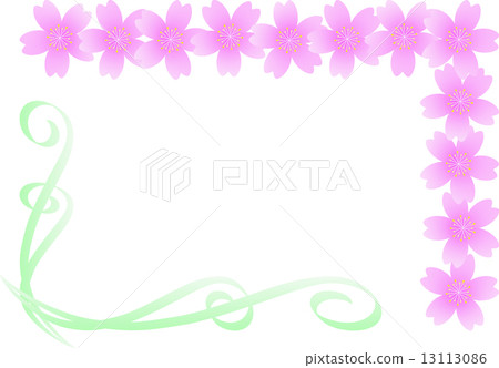 Sakura and Calligraphy Cherry blossoms and... - Stock Illustration ...
