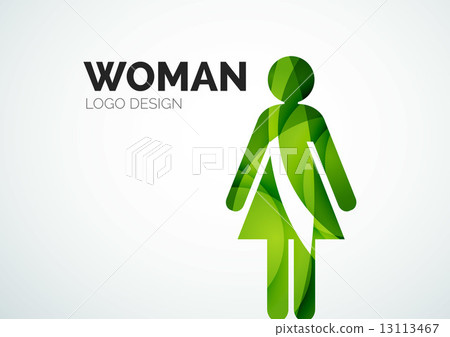 Color abstract logo woman icon - Stock Illustration [13113467] - PIXTA
