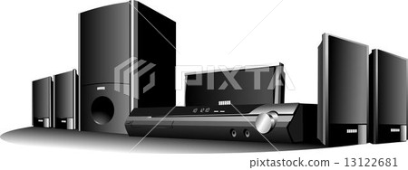 Audio digital recorder set. Vector illustration - Stock Illustration ...