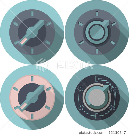 Flat icons vector collection for switcher - Stock Illustration ...
