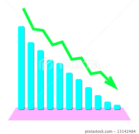 Graph going down - Stock Illustration [13142484] - PIXTA