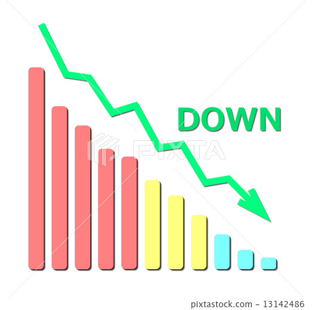 Graph going down - Stock Illustration [13142486] - PIXTA