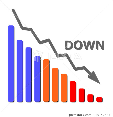 Graph going down - Stock Illustration [13142487] - PIXTA