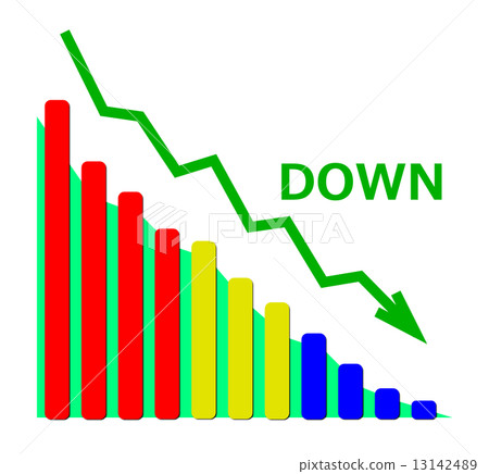 Graph going down - Stock Illustration [13142489] - PIXTA