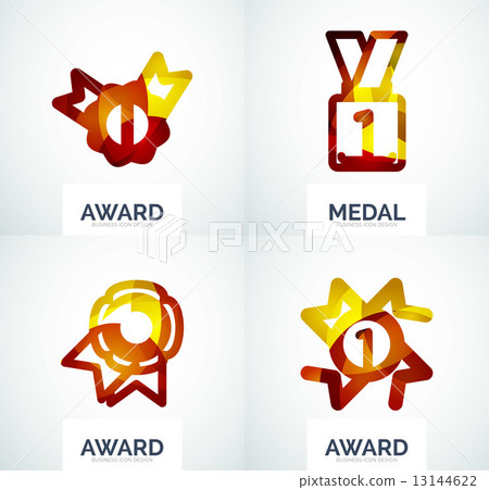 Colorful award business logo set - Stock Illustration [13144622] - PIXTA
