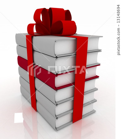 books with a bow on white background - Stock Illustration [13148694 ...