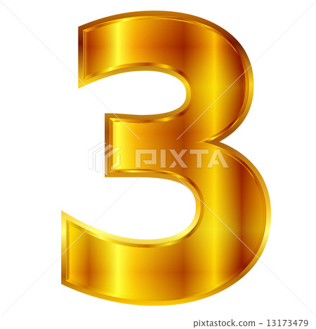 3 Numerical number - Stock Illustration [13173479] - PIXTA