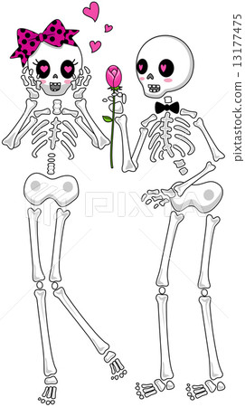 Skeleton Boy and Girl - Stock Illustration [13177475] - PIXTA