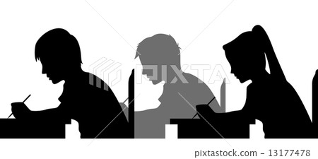 Exam Silhouette - Stock Illustration [13177478] - PIXTA