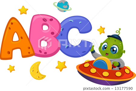 Alien Spaceship ABC - Stock Illustration [13177590] - PIXTA