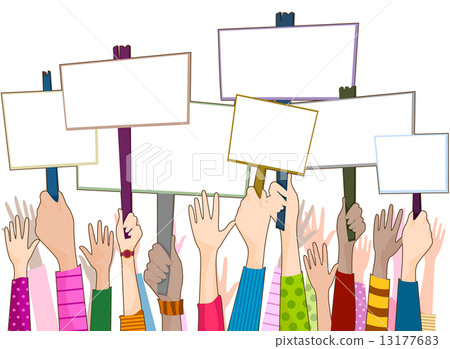 Hands Rally - Stock Illustration [13177683] - PIXTA