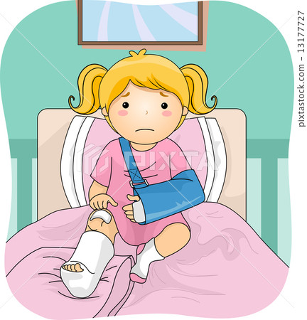Injured Girl Clipart