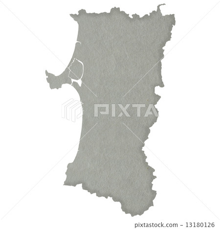 Akita Prefecture Map - Stock Illustration [13180126] - PIXTA