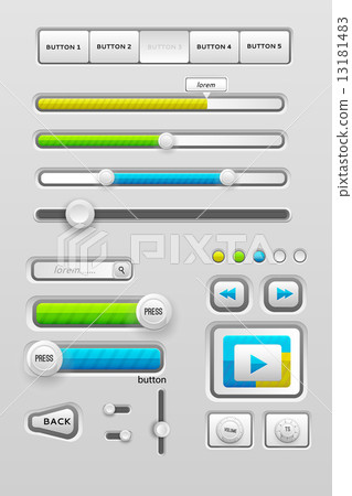 web interface ui elements. Vector illustration - Stock Illustration ...