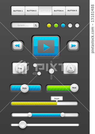 web interface ui elements. Vector illustration - Stock Illustration ...