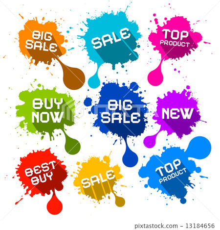 Blots Splashes Sale Vector Icons - Stock Illustration [13184656] - PIXTA