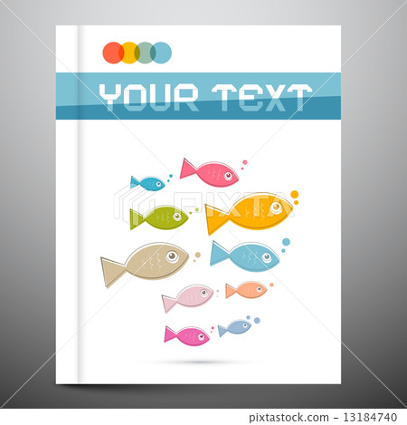 Brochure Layout - Template with Fish on Cover - Stock Illustration ...