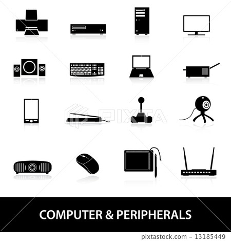 computer peripherals icons eps10 - Stock Illustration [13185449] - PIXTA