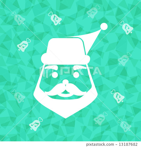 Santa claus on dazzled triangle background - Stock Illustration ...