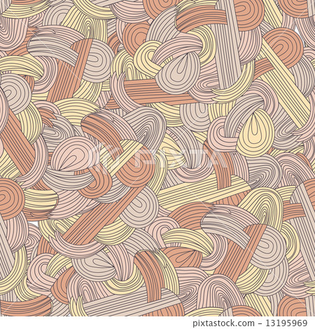 Abstract seamless hand-drawn pattern. - Stock Illustration [13195969 ...