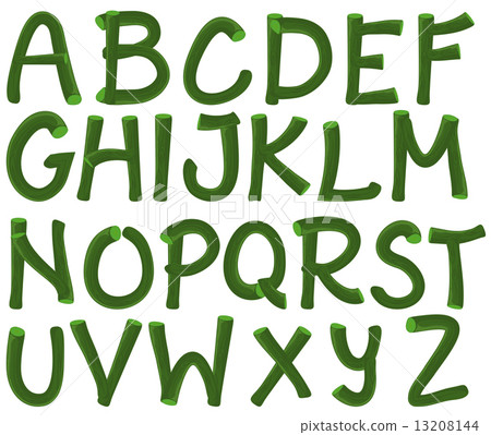 Green alphabet - Stock Illustration [13208144] - PIXTA